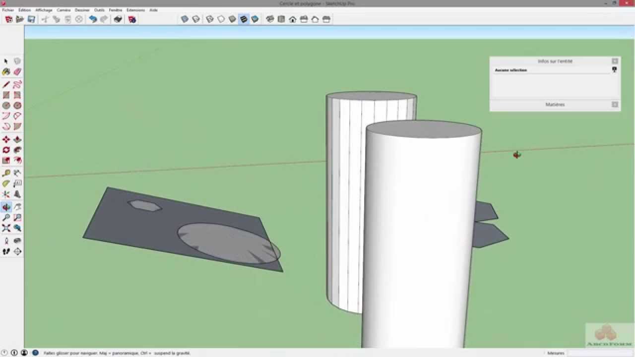 8 -Sketchup - Les outils Cercle et Polygone - YouTube