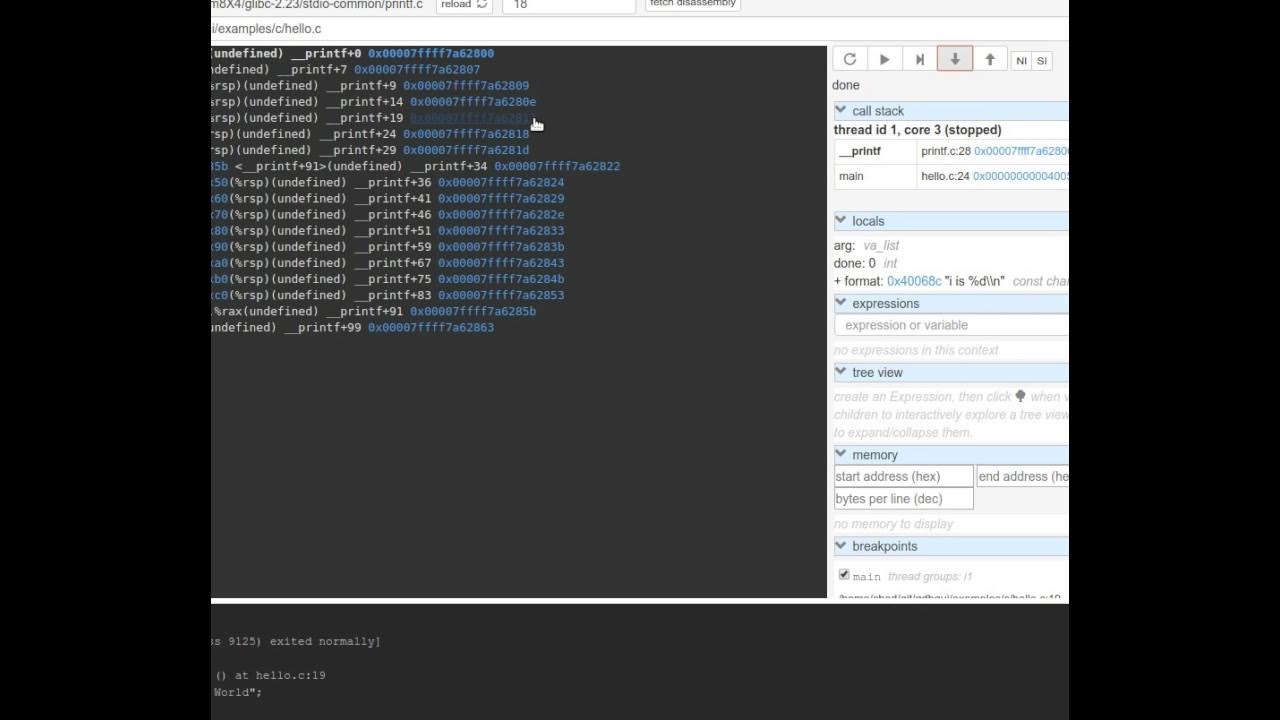 gdbgui demonstration - browser based gdb frontend - YouTube