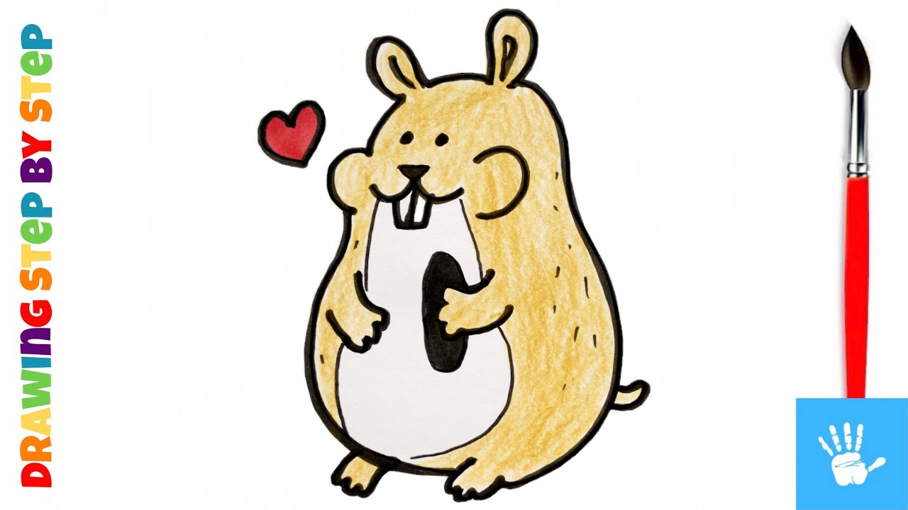 How To Draw a Cute Squirrel | рисуем белку для детей | Bolalar uchun ...