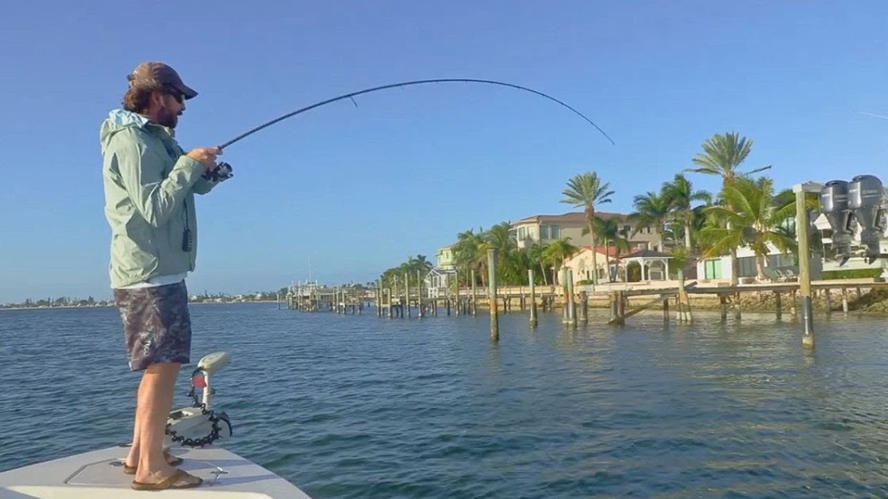 Dock Fishing For Redfish, Snook & Grouper (New Weedless Shrimp Rig ...