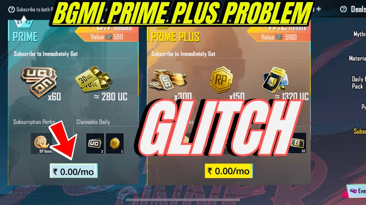 Bgmi Prime Subscription Purchased GLITCH || Prime Subscription ...