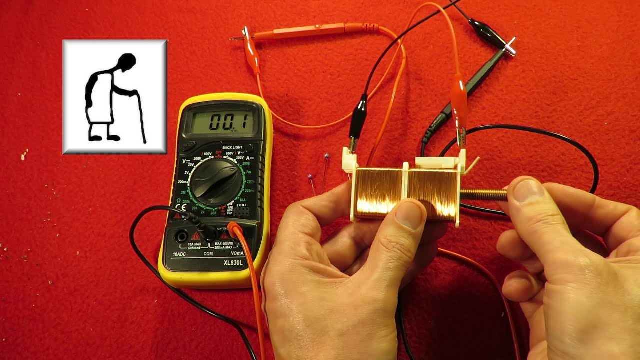 Does moving an iron core in a coil induce a current flow? - YouTube