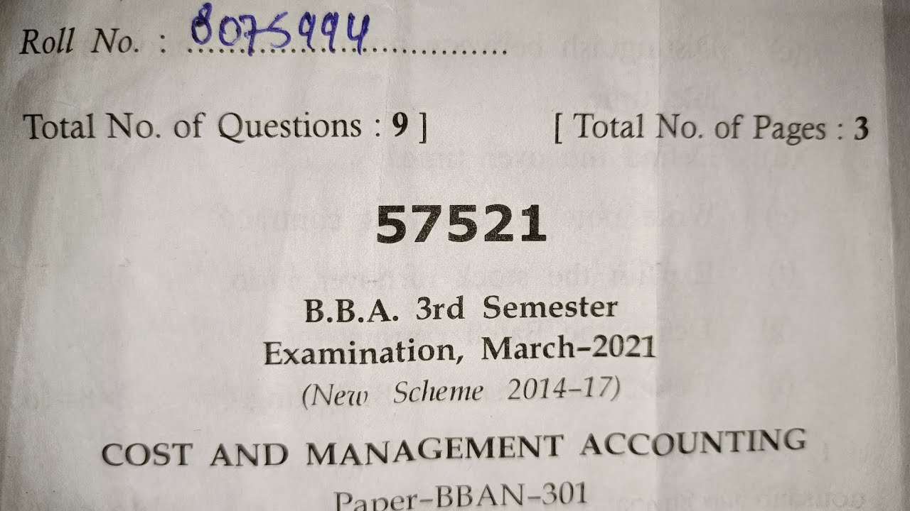BBA 3 Sem Cost And Management Accounting Question Paper YouTube bba-3-sem-cost-and-management-accounting-question-paper-youtube