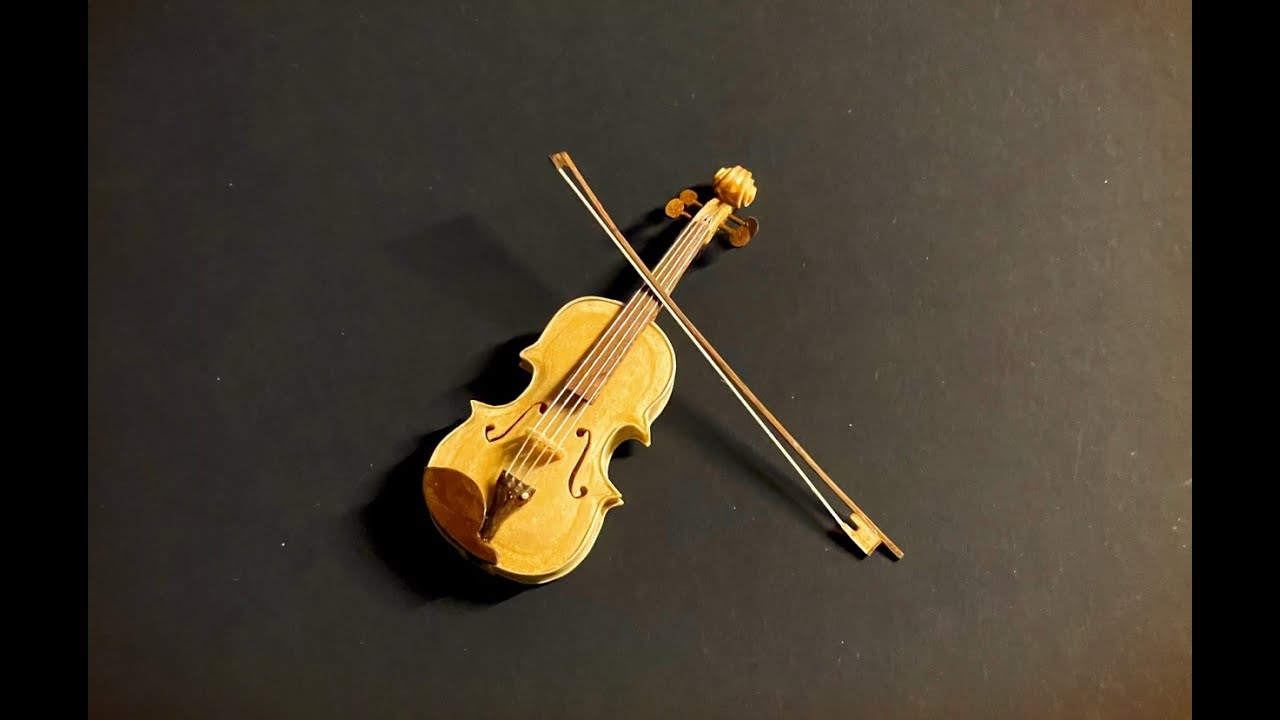진짜 누구나 할 수 있는 나무로 미니어처 바이올린 만들기 _ Make a miniature Violin out of wood ...