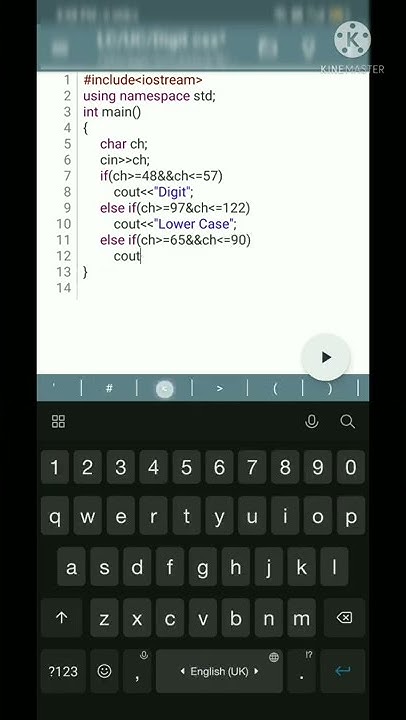 c++ program to check the character is uppercase/lowercase or digit #cpp #c++ #uppercase # ...