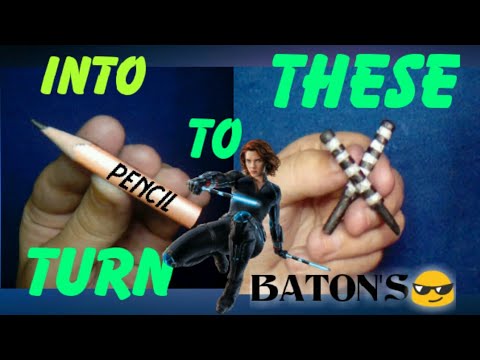 LET'S MAKE A BLACK WIDOW WEAPON (BATON)FROM INFINITY WAR (EASY DIY ...
