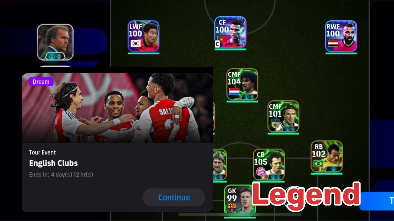 Play Legend Tour Event English Club Efootball 2025 mobile - YouTube