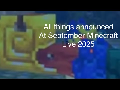 All Things Announced At September Minecraft Live 2025 - YouTube