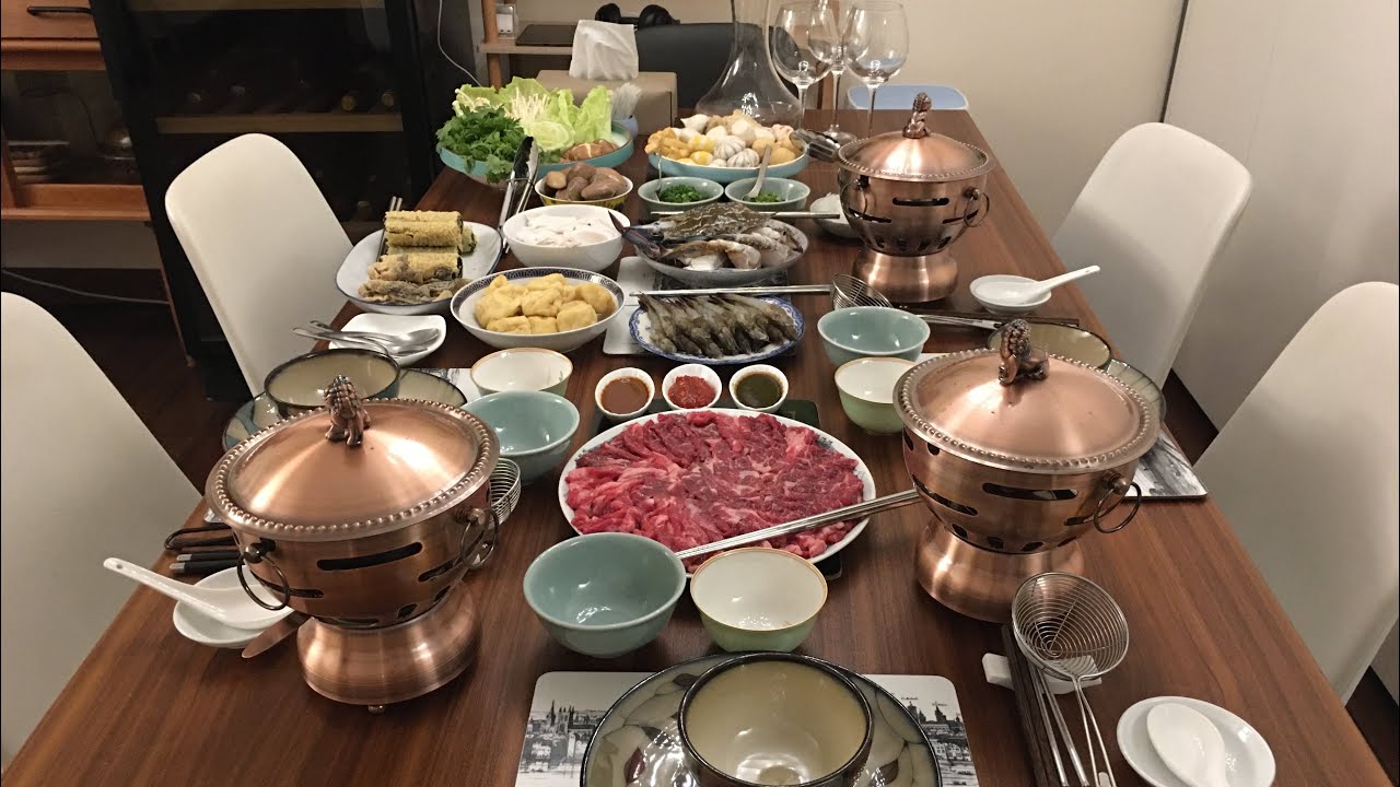 HOT POT/ STEAMBOAT TABLE SETTING|| Hot Pot/ Steamboat @ HOME - YouTube