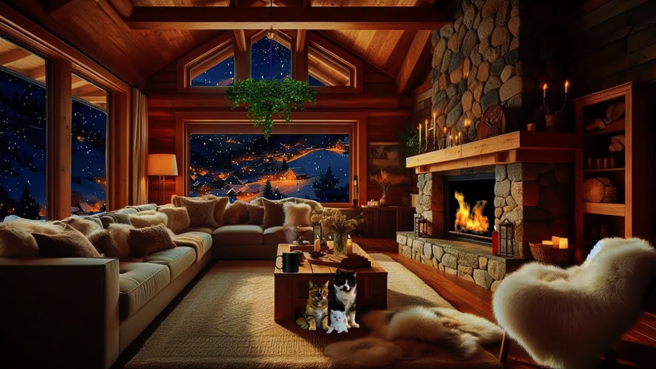 Relax By the Fire Winter View HD - YouTube