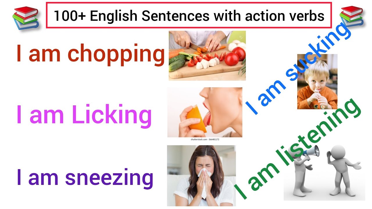 100+ English Sentences with action verbs | verbs practice in english ...