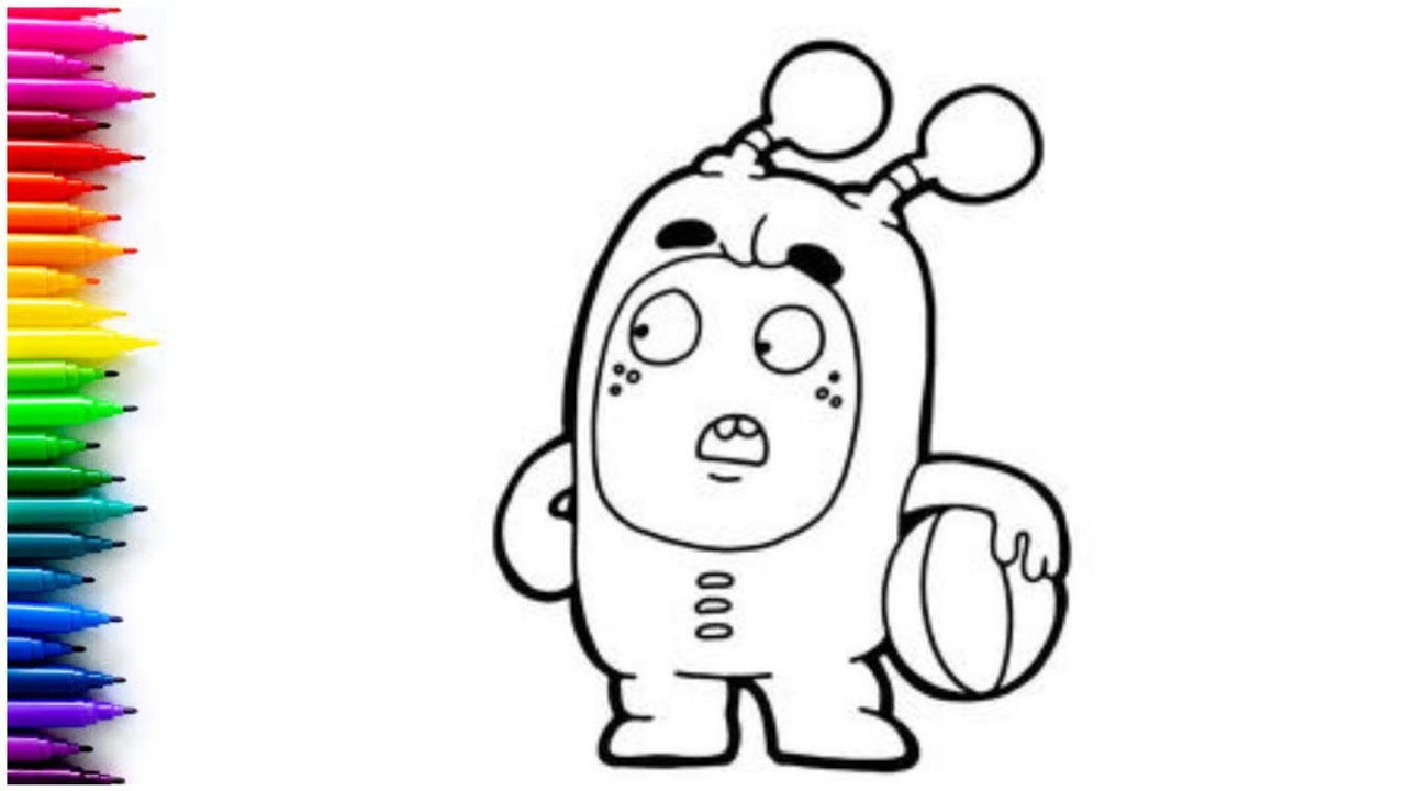 Oddbods with Ball Drawing, Painting & Coloring For Kids and Toddlers ...