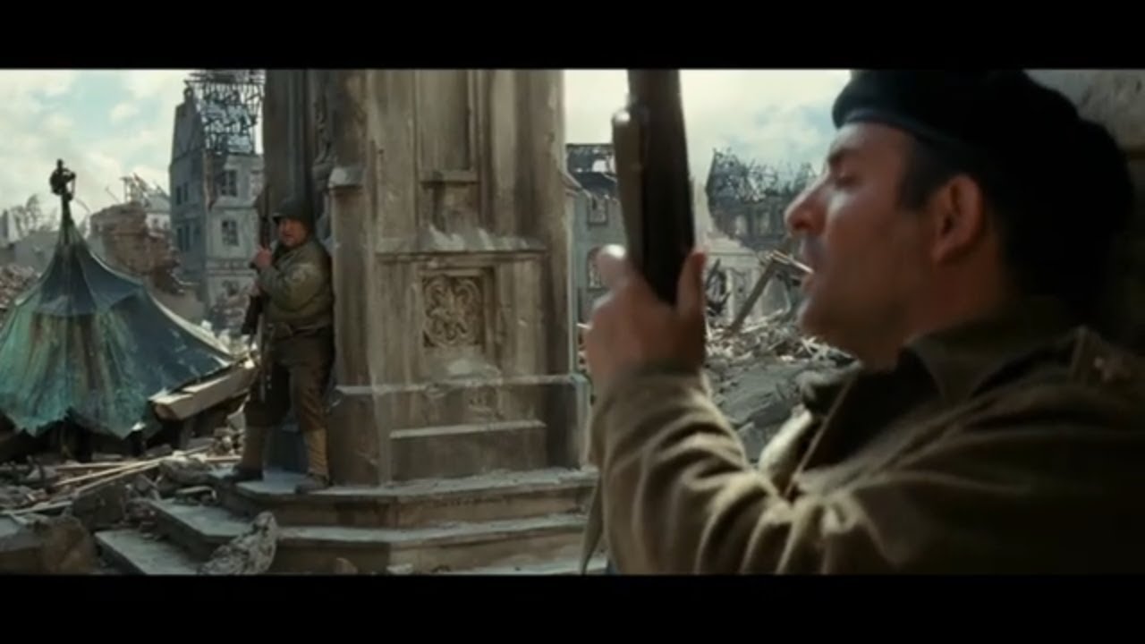 The Monuments Men (2014) - Sniper Scene | Movie Moments - YouTube