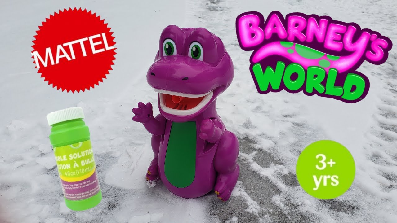 Barney's World Bump-N-Go Barney Bubbler Machine Review - YouTube