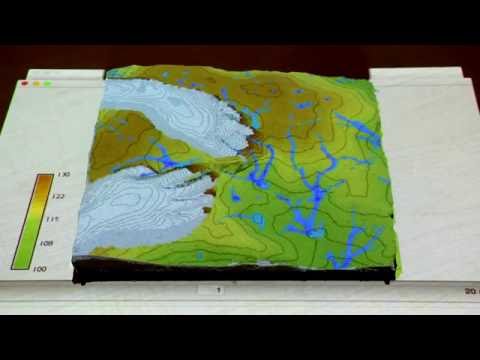 Modeling water flow with Tangible Landscape