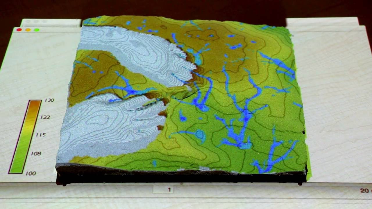 Modeling water flow with Tangible Landscape - YouTube