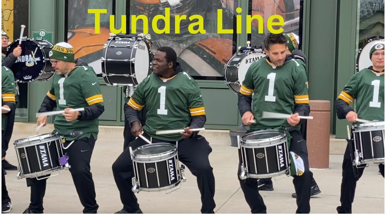 Tundra Line Drummers pre-game Green Bay Packers vs Vikings NFL 2023 ...