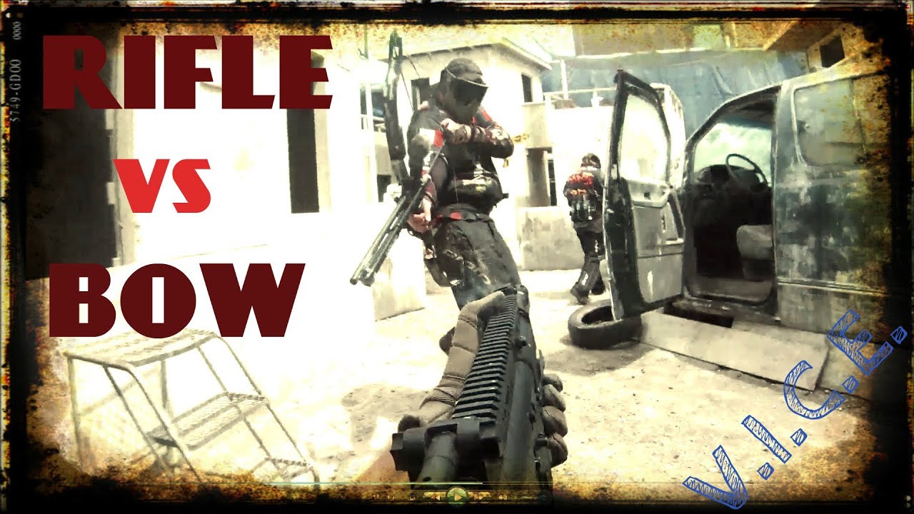 CQB Tactical Paintball - Rifle vs Bow ~FULL - YouTube