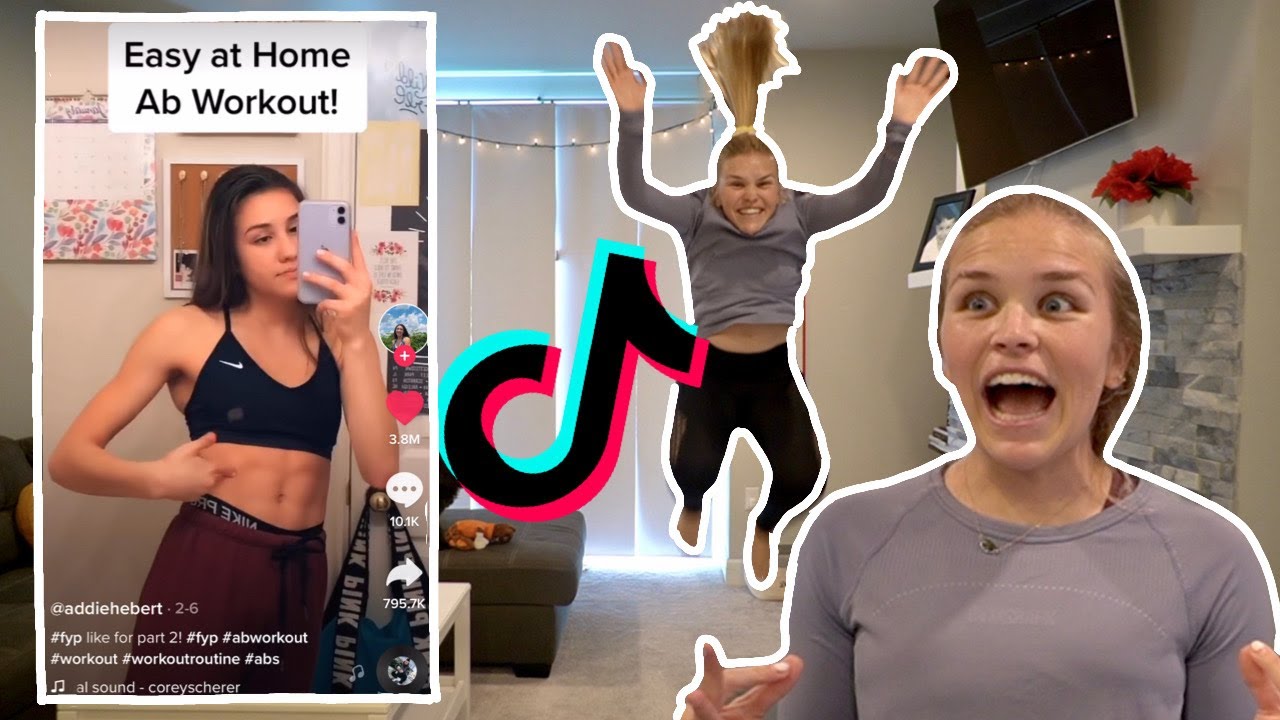 TRYING THE MOST POPULAR WORKOUT ROUTINES ON TIKTOK | holy heck was i ...