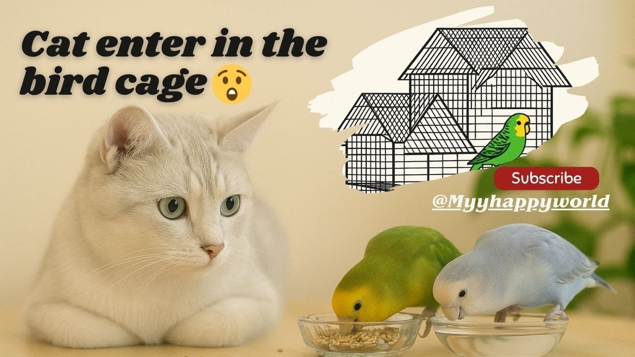 When a Cat Falls in Love with Birds ️ | Bird Sounds & Pet Moments🐈🐥 # ...