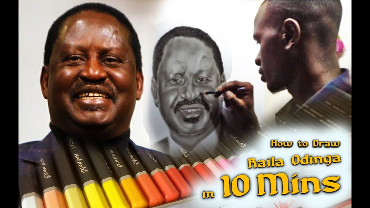 HOW TO DRAW RAILA ODINGA IN 10 Minutes #Railaodinga #howtodraw # ...