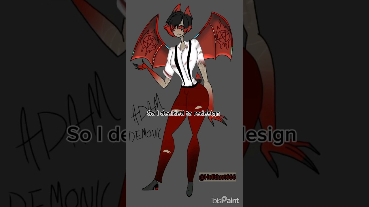 I redesigned Adam for Hazbin Hotel speedpaint (ignore Netflix in ...