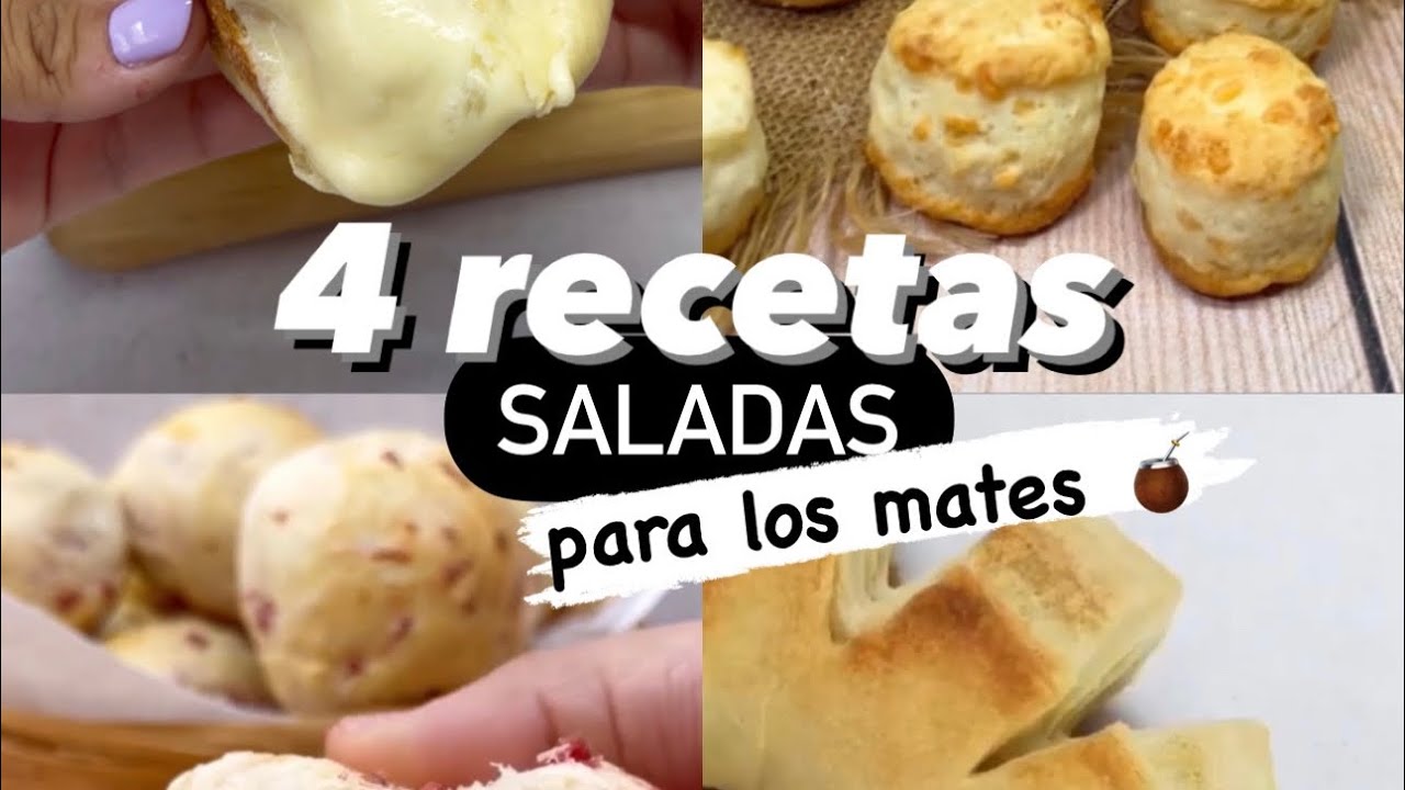 4 RECETAS SALADAS PARA EL MATE - YouTube