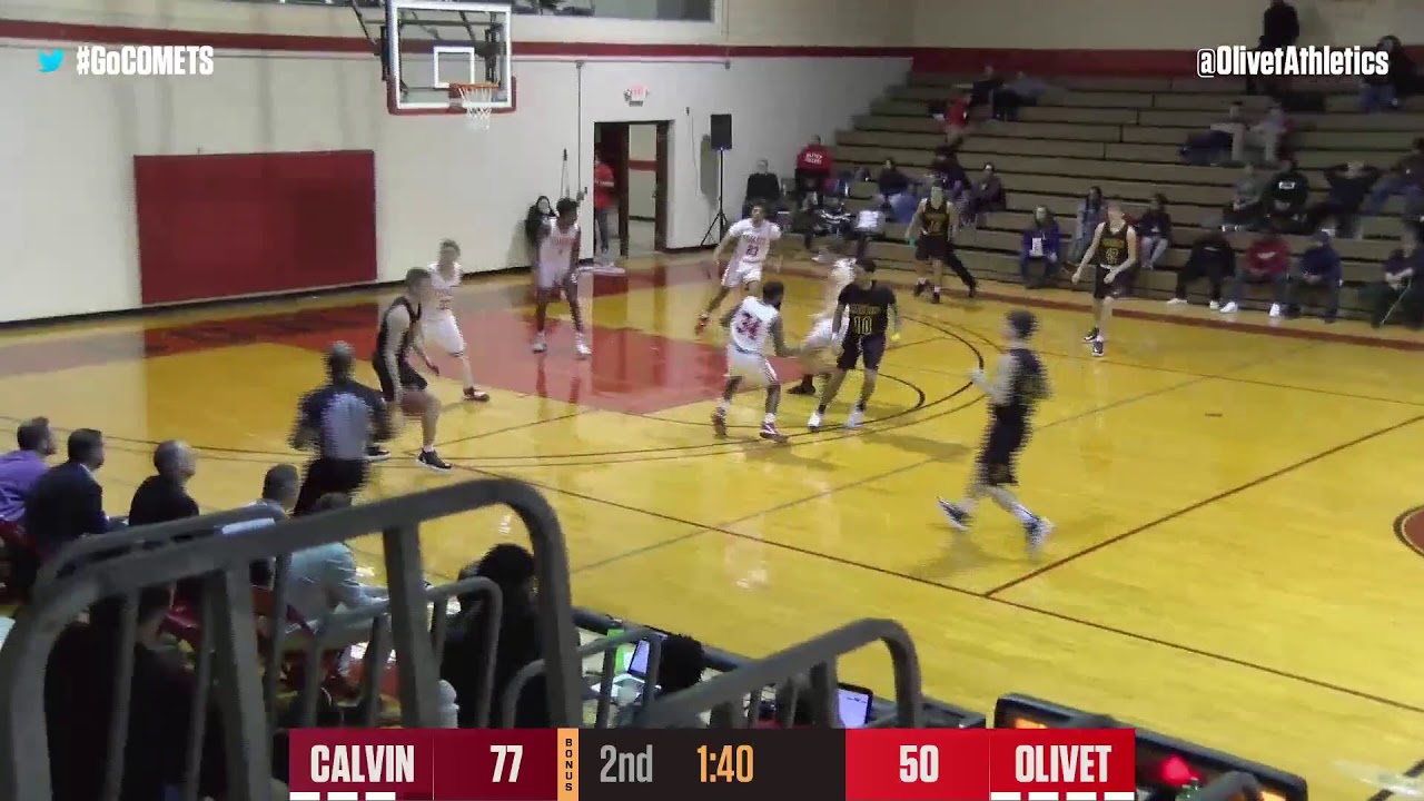 Olivet College men's basketball vs. Calvin - YouTube