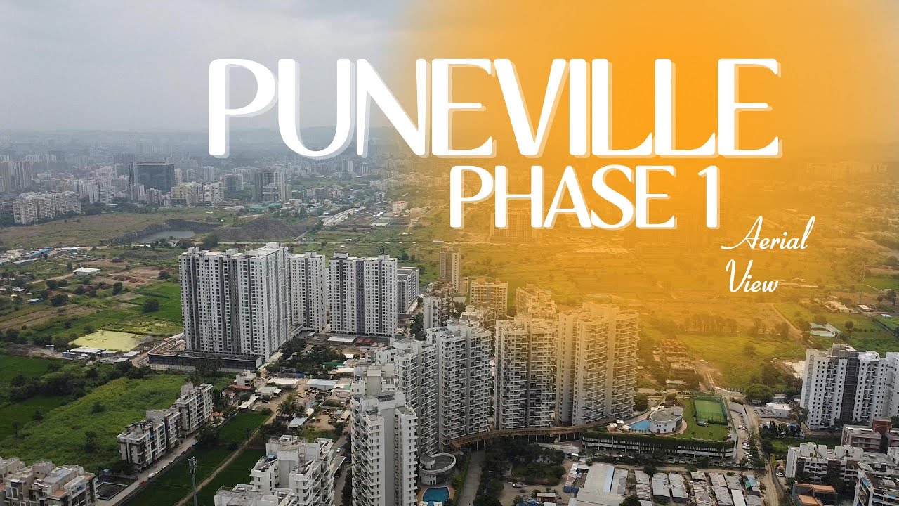 Aerial View of Puneville Phase 1 Society, Pune - YouTube
