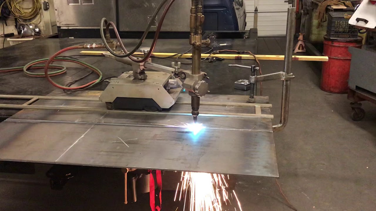 Track torch cutting - YouTube