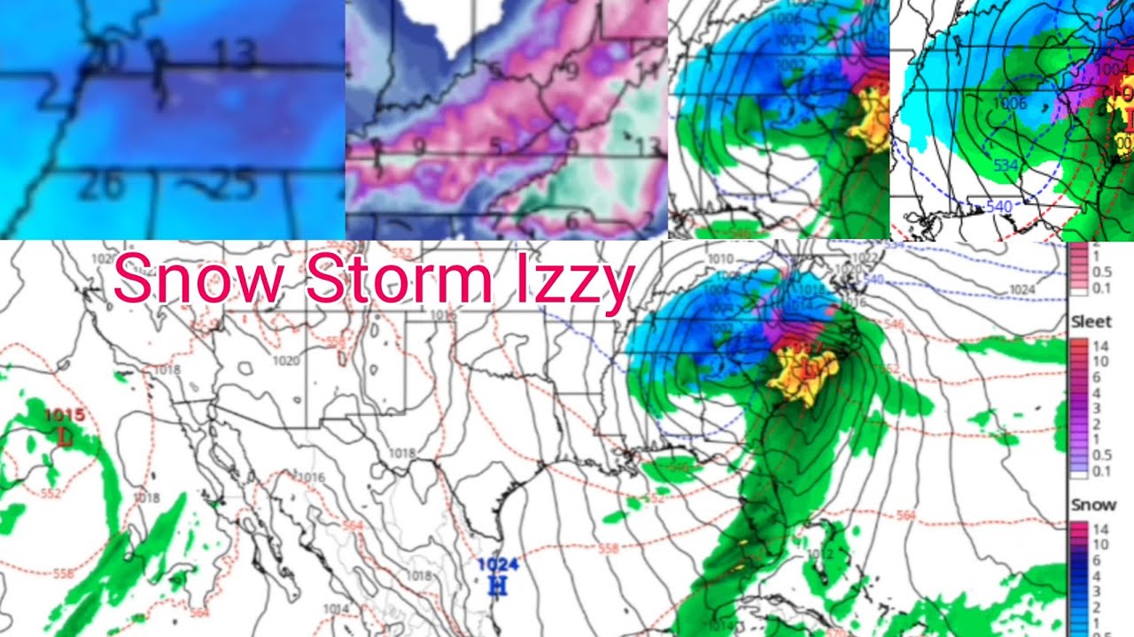 Tracking Winter Storm Izzy On its way to The South Eastern USA| Winter ...