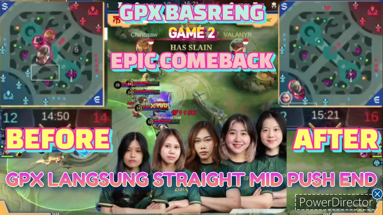 GPX BASRENG EPIC COMEBACK LANGSUNG STRAIGHT PUSH END DI MIDLANE GAME 2 ...
