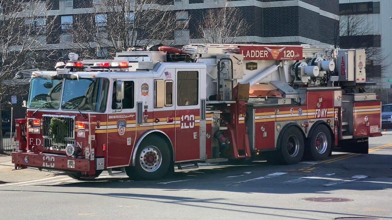⁴ᴷ FDNY Engine 231, Tower Ladder 120 & Battalion 44 Responding {EQ2B ...