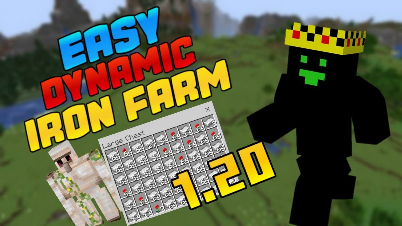 Easy Super Dynamic Iron Farm ! 1.20 Minecraft Java || English || - YouTube