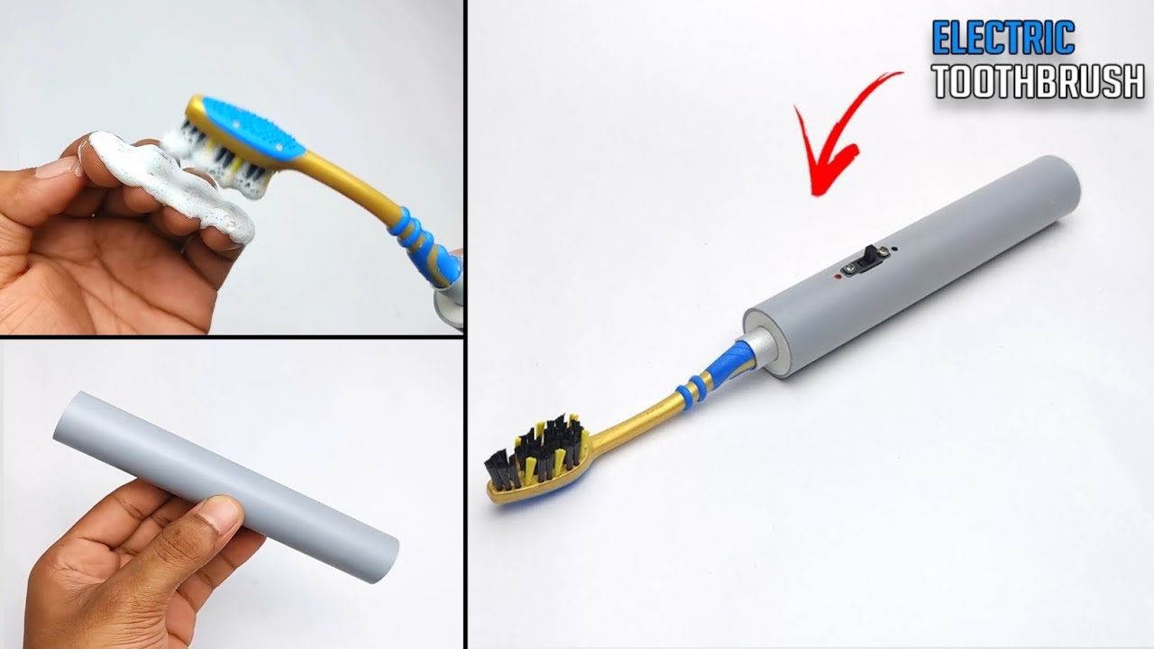 How To Make Rechargeable Toothbrush At Home From PVC Pipe | DC Motor ...
