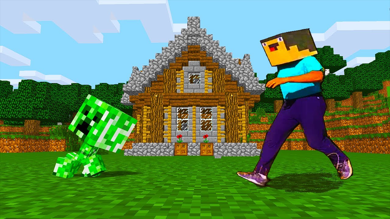Realistic Minecraft Life: Noob vs Creeper - Minecraft Animation - YouTube