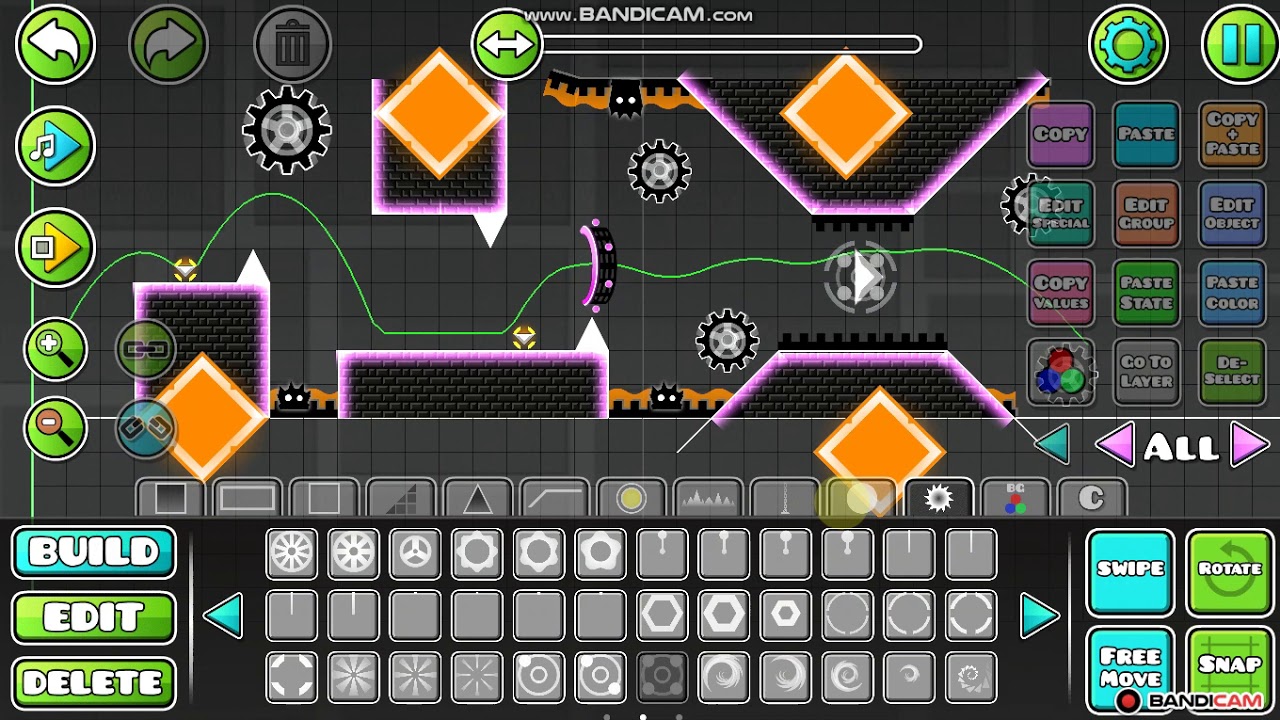 Geometry dash- How to make air and ground decoration - YouTube