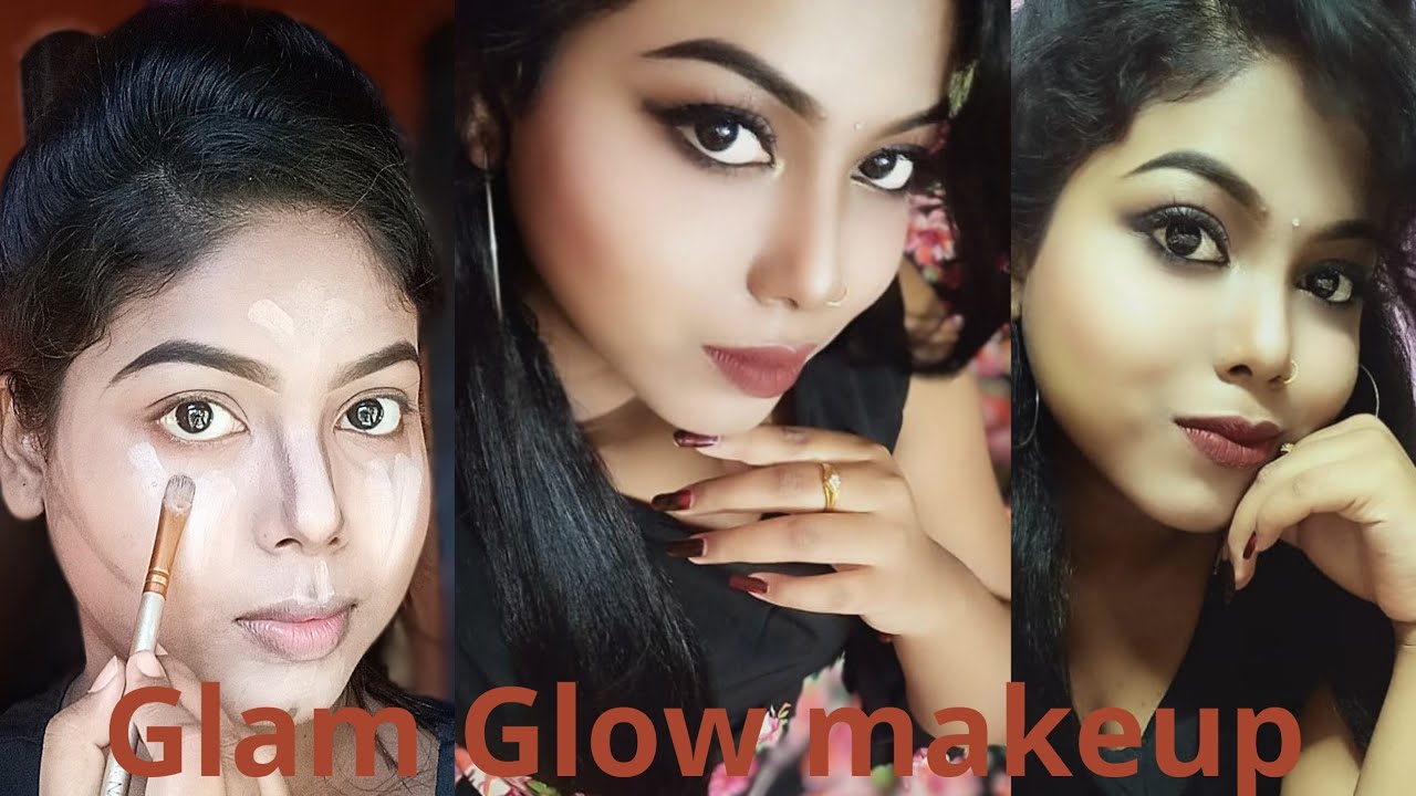 Glam glow makeup tutorial ll step by step makeup tutorial for beginners ...