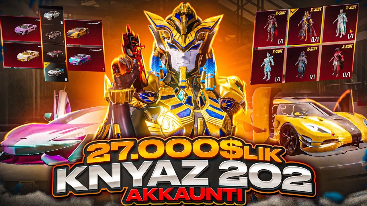 KNYAZ 202 AKKAUNTI 😳 OYINDAGI XAMMA QUROLLAR FULL EKAN PUBG MOBILE - YouTube