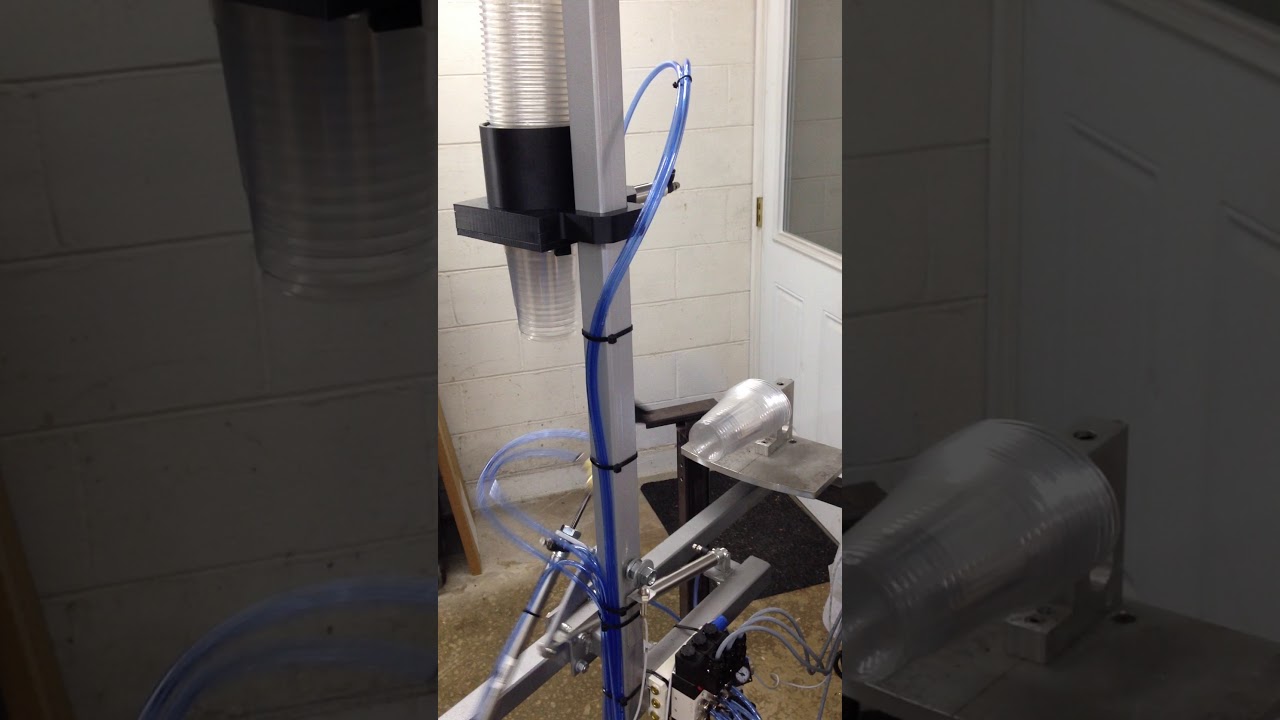 Pneumatic cup dispenser, destacker loader. Simple automated cup loading ...