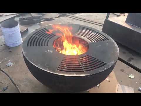 Metal Sphere Half Ball With Barbecue Grill - YouTube