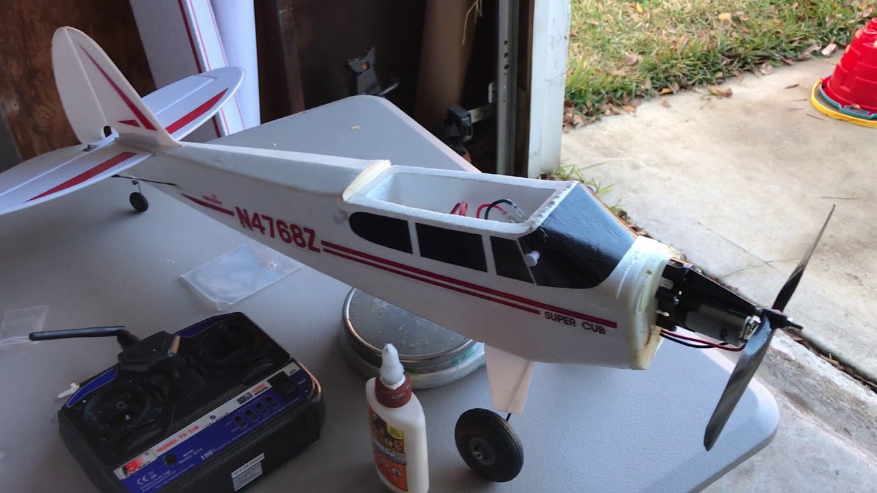 Super Cub S with Cox Black Widow .049 - YouTube