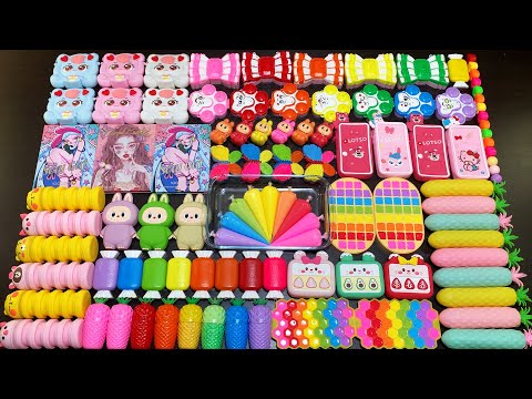 RELAXING WITH CLAY PIPING BAGS VS GLITTER VS MAKEUP ! Mixing Random Things Into Slime #6786