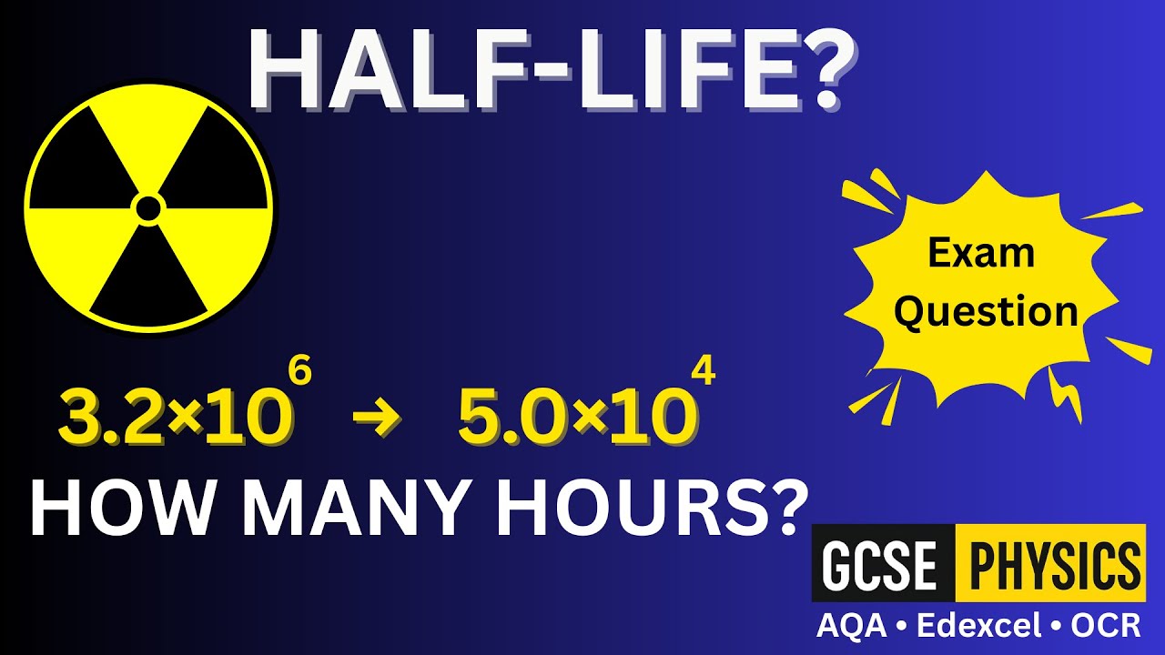 GCSE Physics Exam Question | Half-Life & Activity (6 Half-Lives, 36 ...