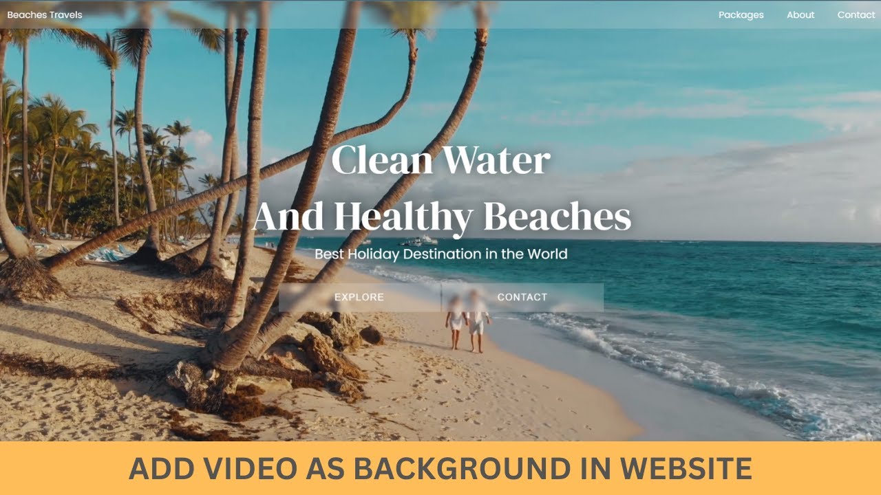 Add Video Background In Website Using HTML And CSS | Tutorial - YouTube