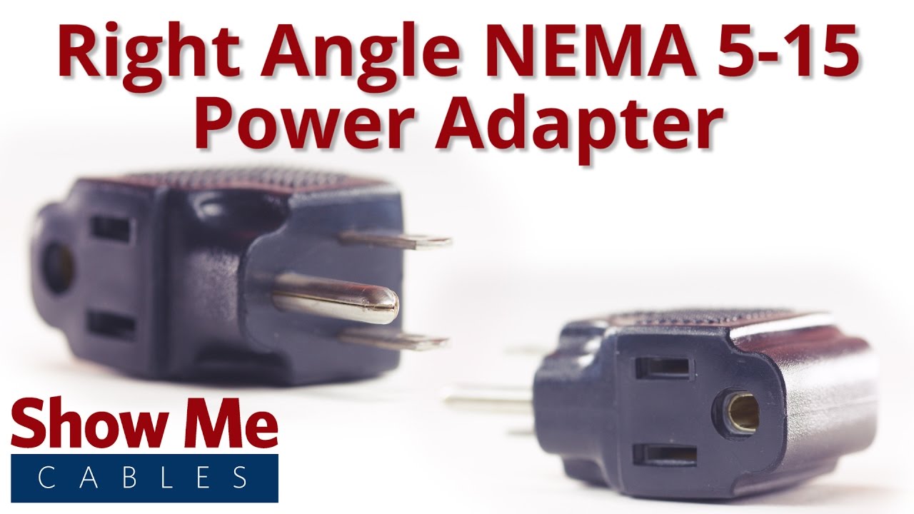 NEMA 5 15R To NEMA 5 15P Right angle Power Adapter 27 140 027 YouTube
