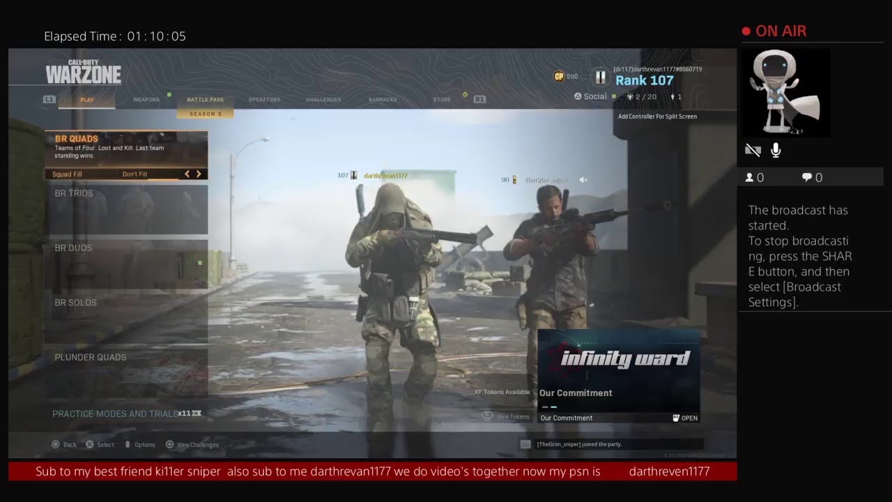 Darthrevan1177 plays call of duty modern warfare remastered warzone ep3 - YouTube