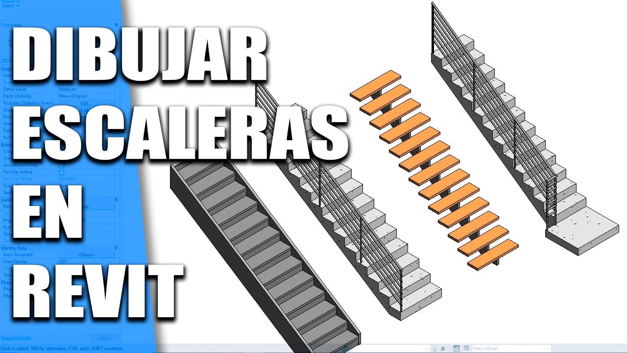 Como crear y dibujar Escaleras en REVIT - YouTube