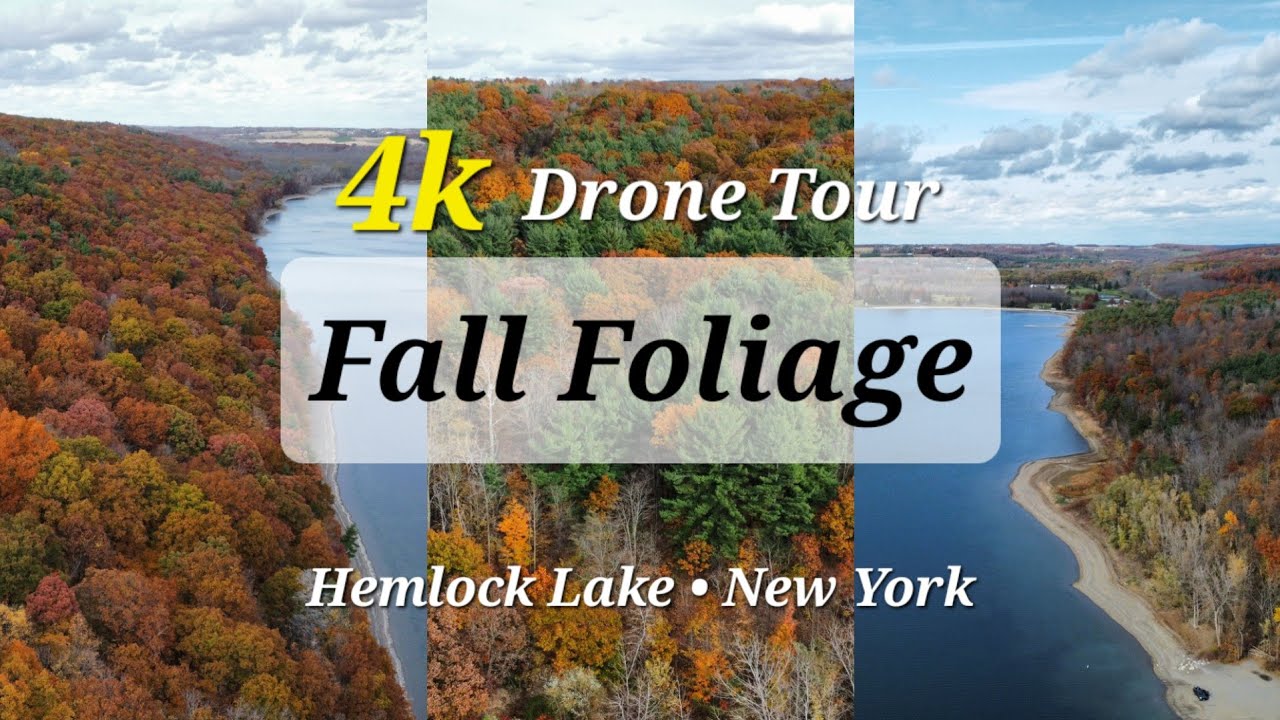 Fall Foliage 4k Drone Tour over Hemlock Lake, NY! - YouTube
