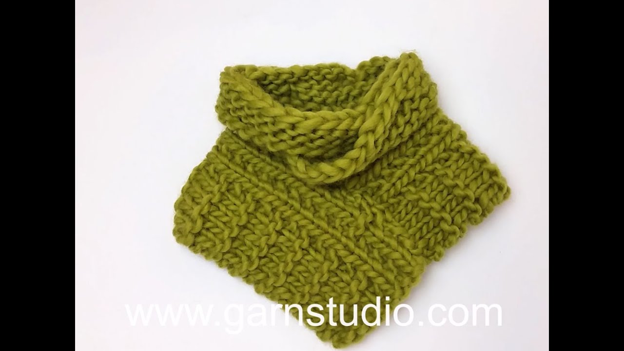 How to assembly the neck edge in DROPS 156-48 - YouTube